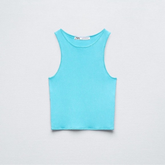 Zara | Tops | Zara Turquoise Tank Top | Poshmark